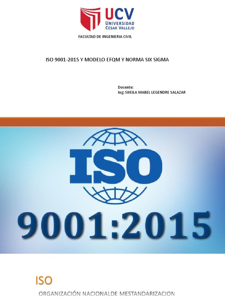 Iso - 9001 - Efqm - Modelo - Seis. Sesión 7 | PDF | Calidad (comercial) | Six Sigma