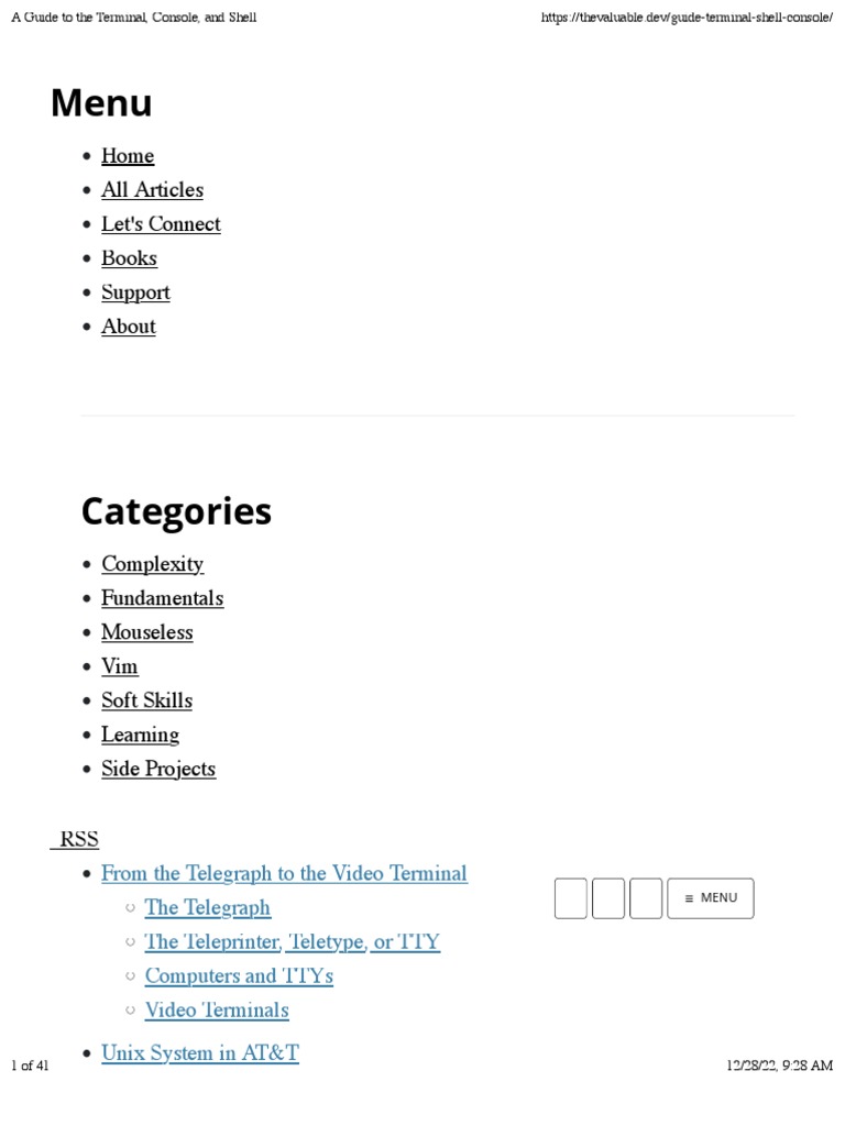 Terminal & Shell Guide for Devs | PDF | Computer Terminal | Command Line Interface