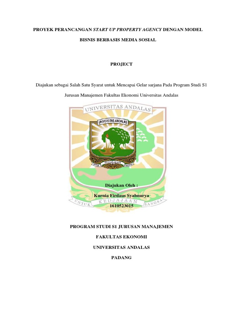 Project Perancangan Start Up Properti Agensi Berbasis Sosial Media | PDF