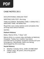 How To Write An Hpi | PDF | Pain | Thorax