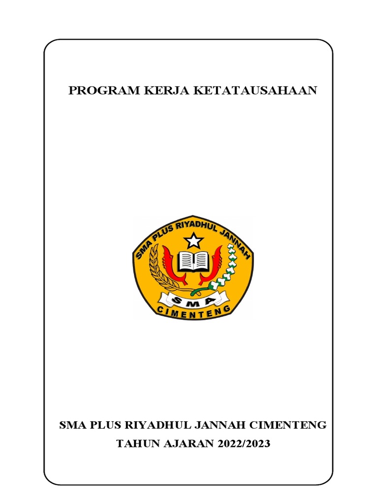 Program Kerja Tu Sma | PDF