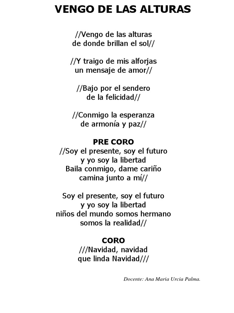 Vengo de Las Alturas | PDF