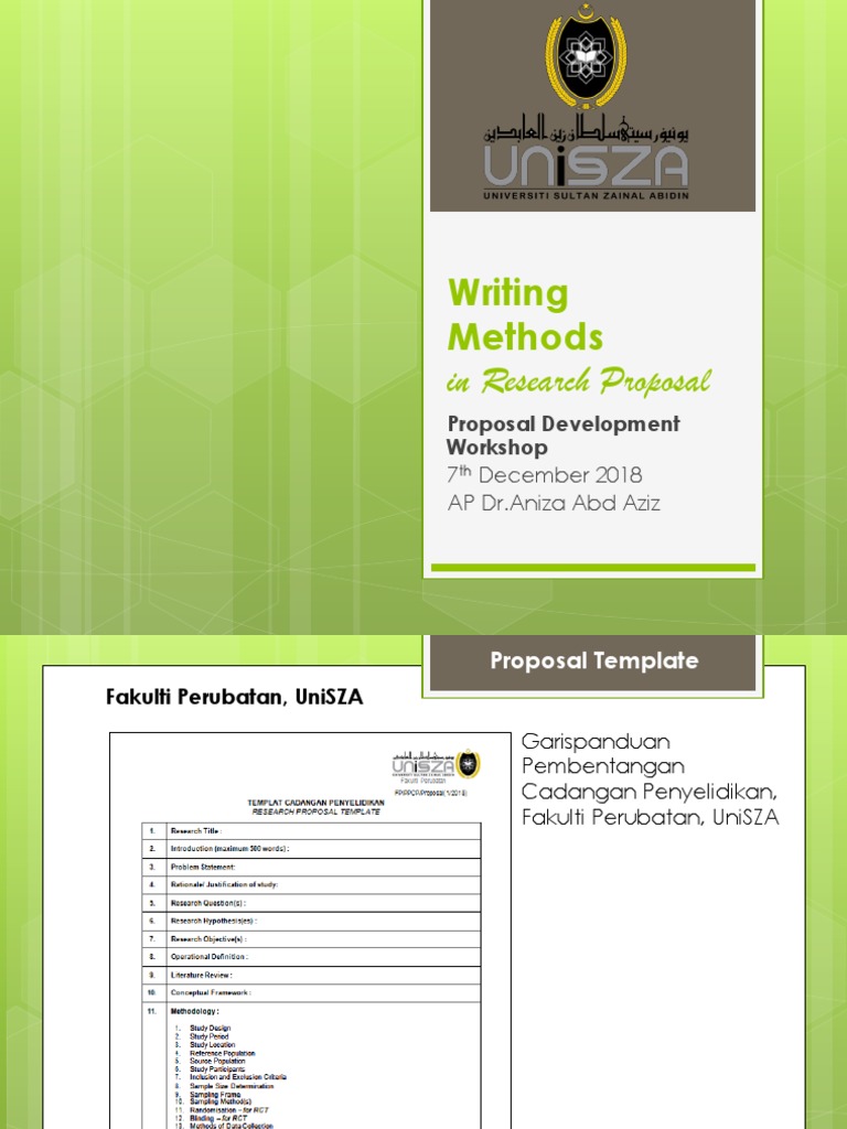 5 - Writing Methods in Proposal - 07122018 Final | PDF | Sampling (Statistics) | Data Analysis