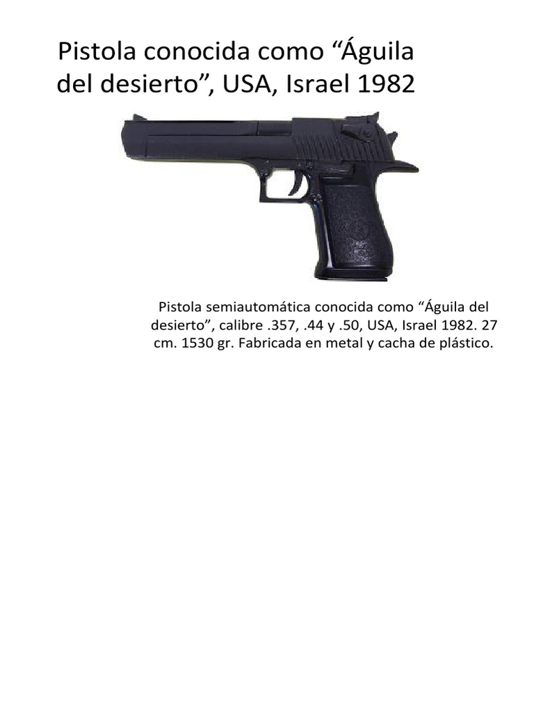 Armas de Fuego (Diapositivas) | PDF | Pistola | Balística