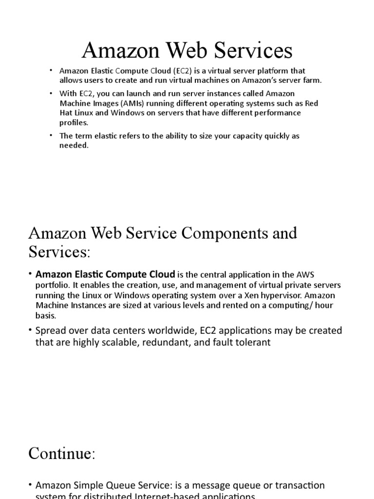 Amazon Web Services | PDF | Amazon Web Services | Cloud Computing