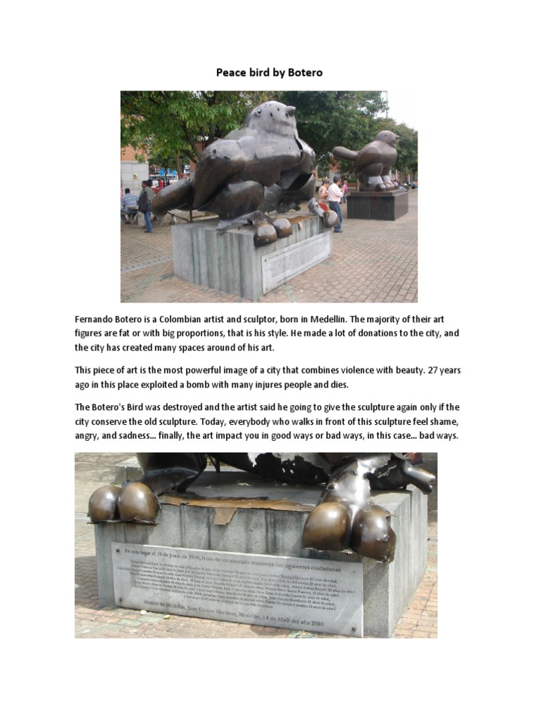 Botero's Peace Bird: Art and Impact | PDF