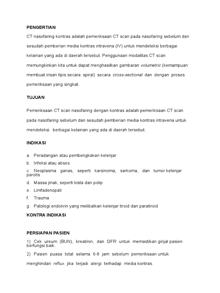 M.david Anugrah CT Scan Nasofaring | PDF