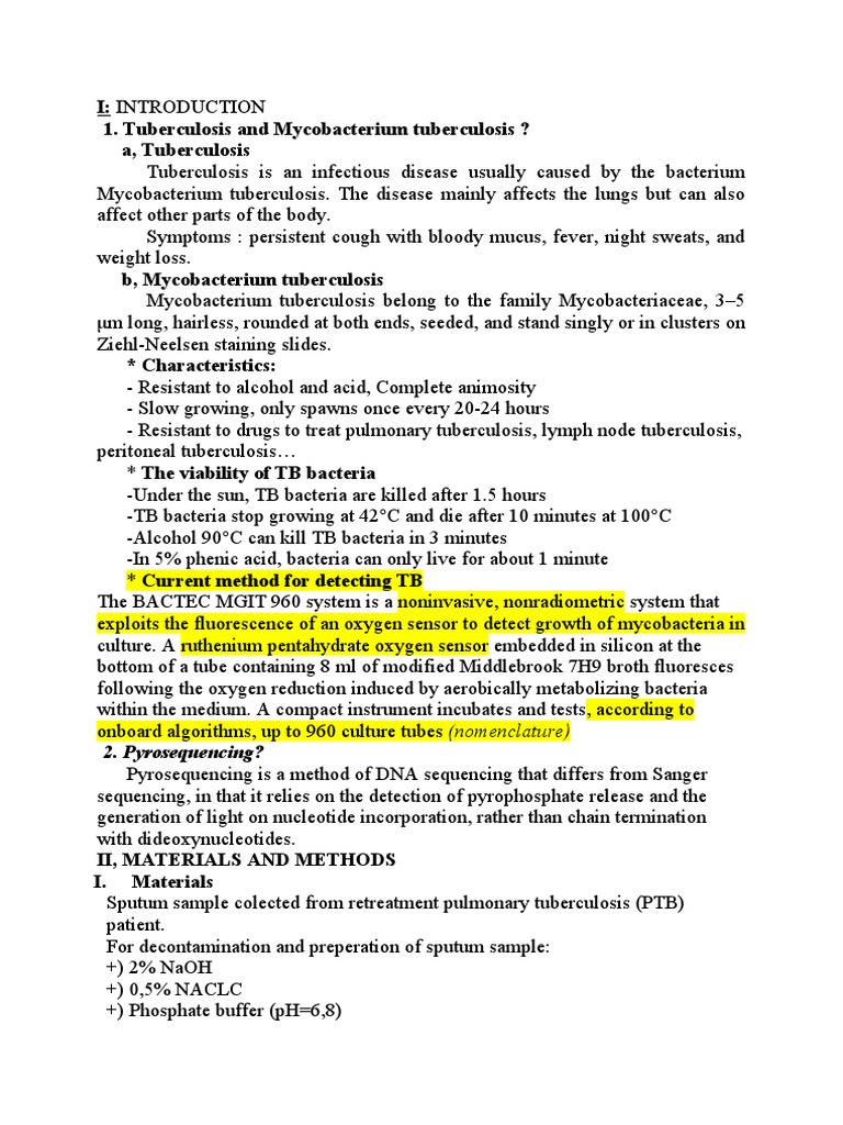 SHPT | PDF | Dna Sequencing | Tuberculosis