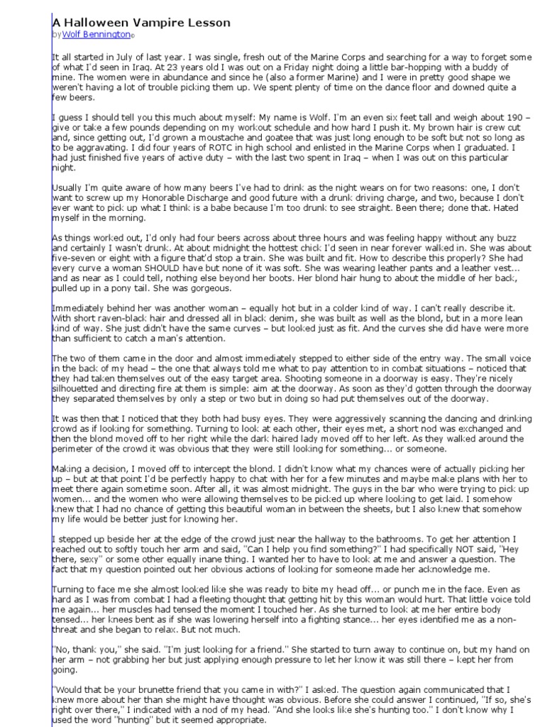 A Halloween Vampire Lesson | PDF | Breast | Labia