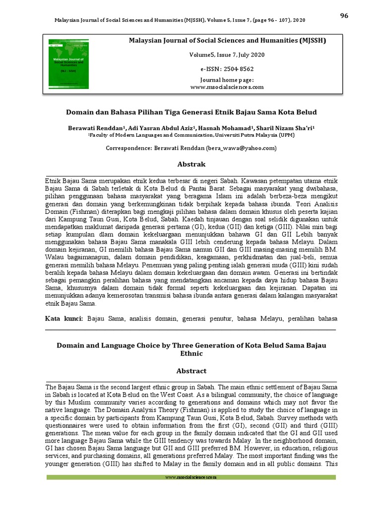 Domain Dan Bahasa Pilihan Tiga Generasi 452390ad | PDF