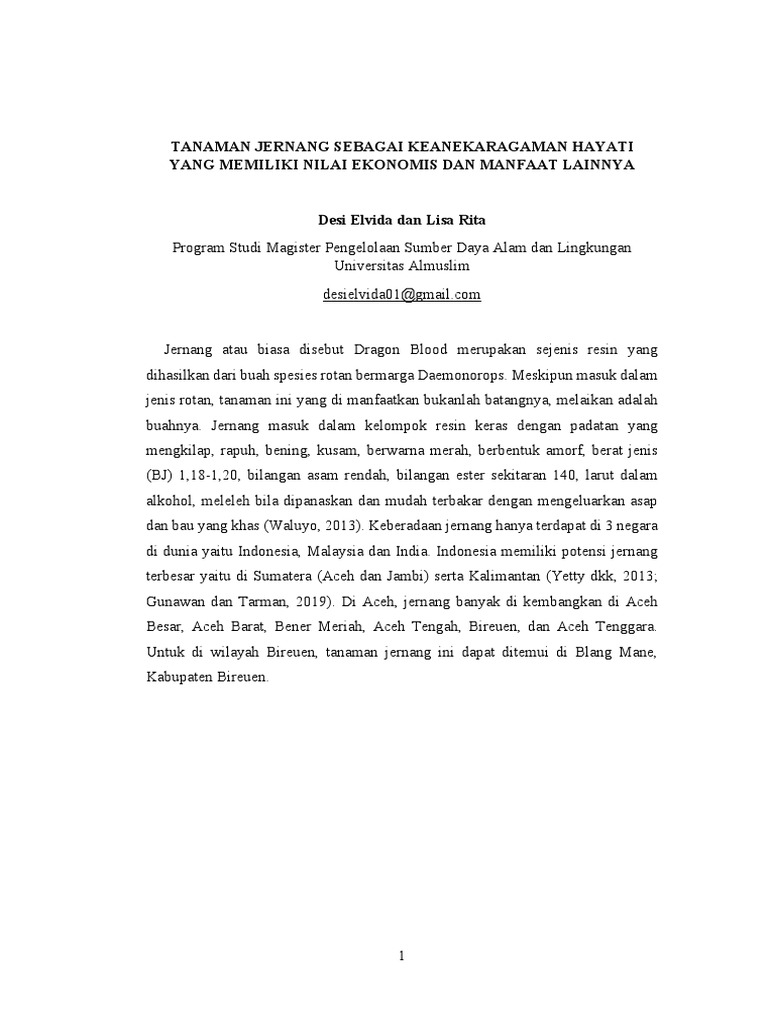 JURNAL - DESI ELVIDA - Dan - LISA RITA - PSL - BIODIVERSITAS - ANGKATAN 2 | PDF