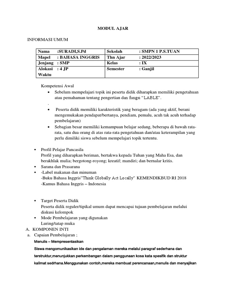 Modul 9 - Label | PDF