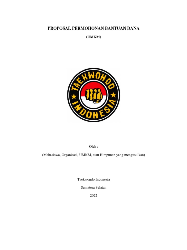 Proposal Pengajuan Dana UMKM | PDF