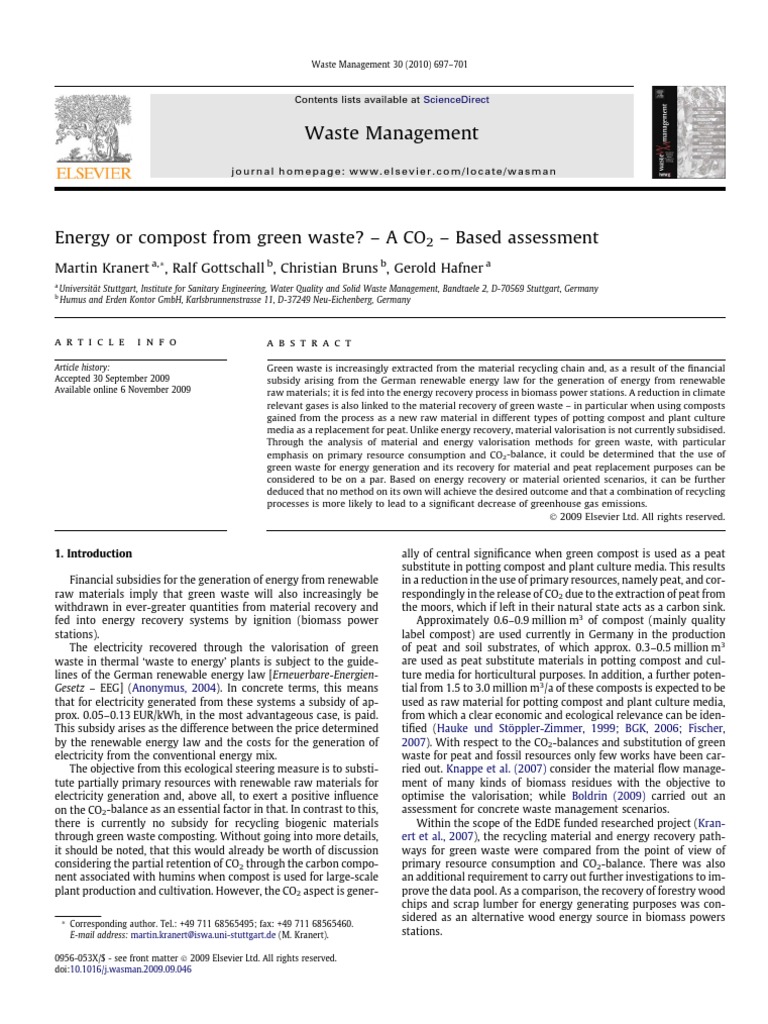 Waste Management: Martin Kranert, Ralf Gottschall, Christian Bruns ...