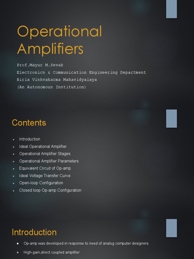 Applied Electronics | PDF | Operational Amplifier | Amplifier