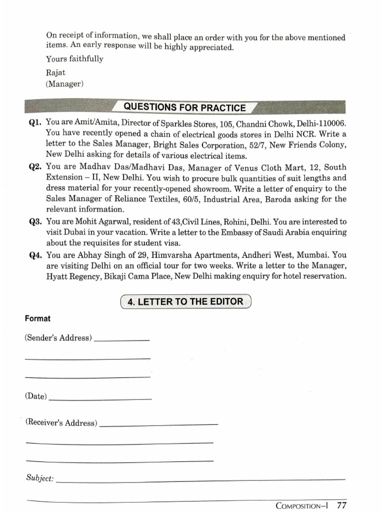 Letter To Editor Format and Samples | PDF