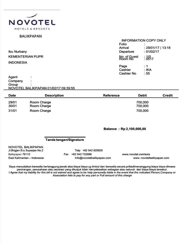 PDF Bill Novotel Compress | PDF | Corporations | Business