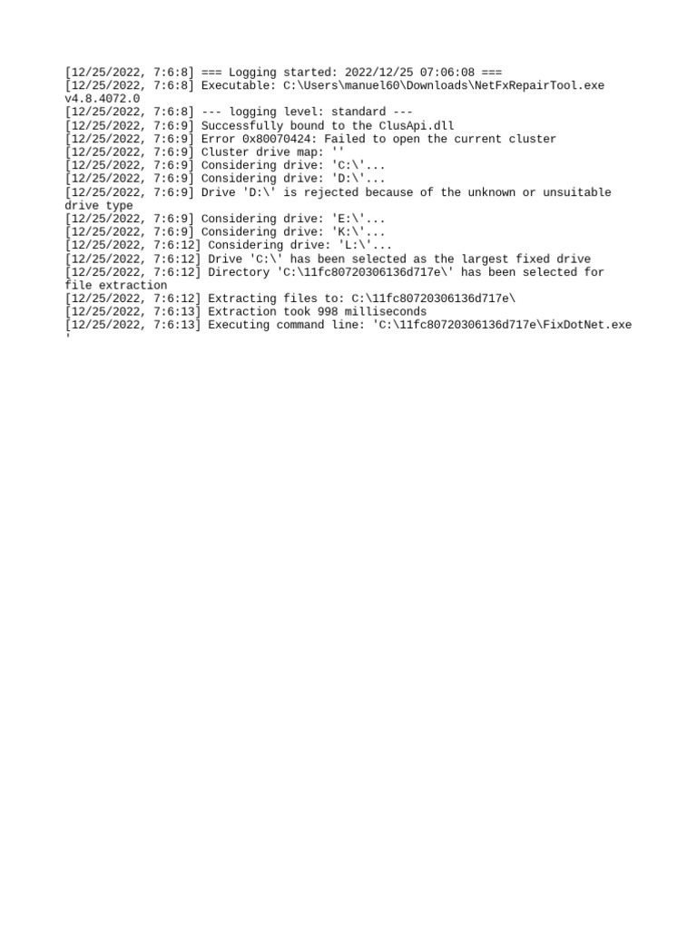 Dd Netfxrepairtool Decompression Log Pdf