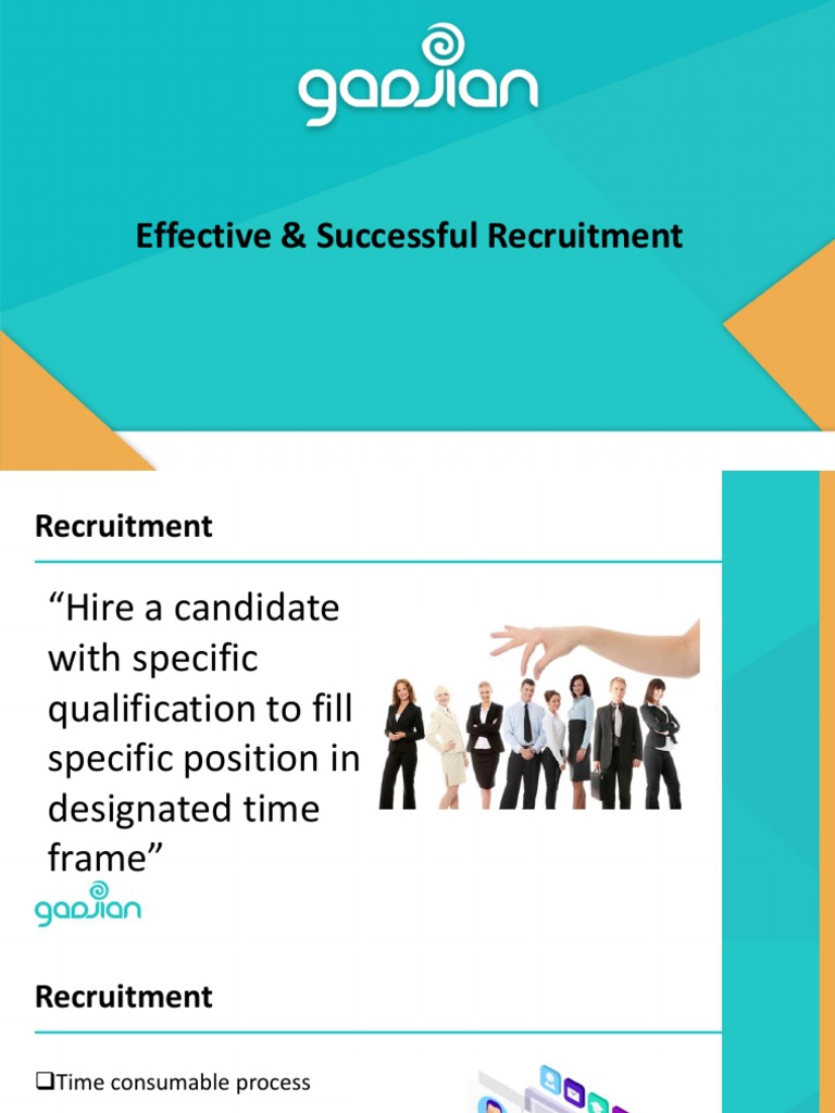 Effective & Successful Recruitment | PDF | Recruitment | Business