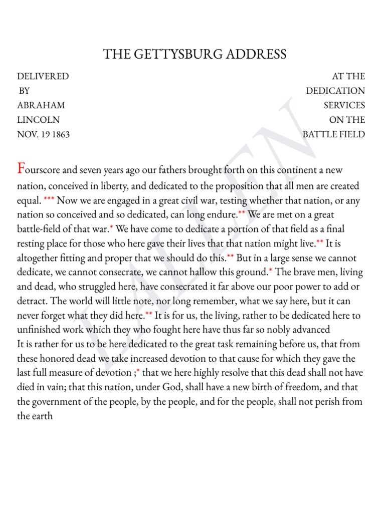 The Gettysburg Address | PDF