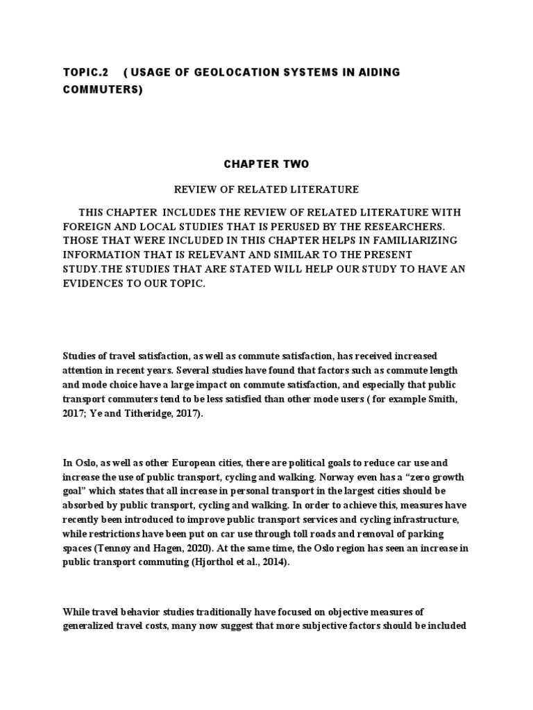 Chapter 2 Draft | Download Free PDF | Public Transport | Transport