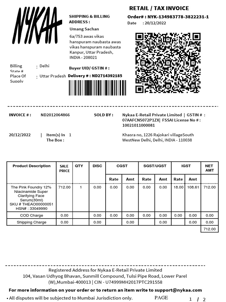 invoice (1) (1) | PDF | Invoice | Business
