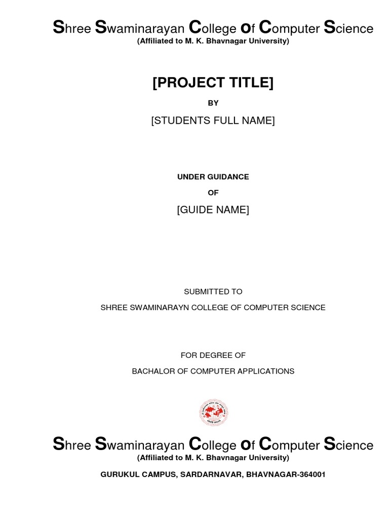 Projectreport Title Page BCA | PDF