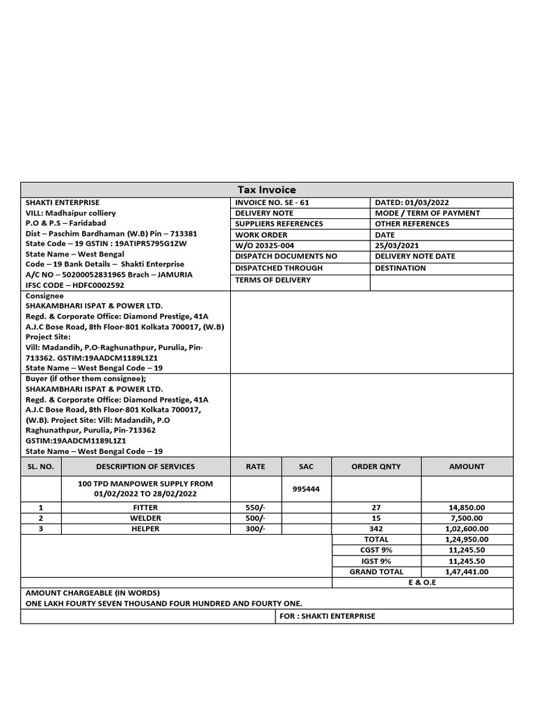 Tax Invoice | PDF | Economies | Taxes
