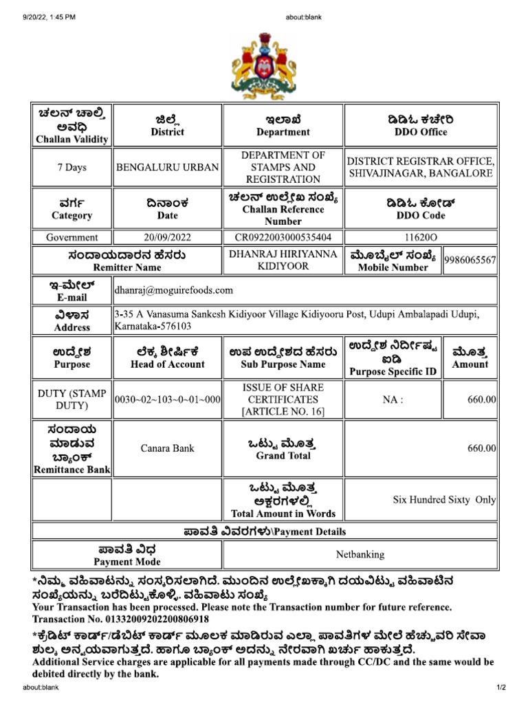Stamp Duty Dhanraj | PDF