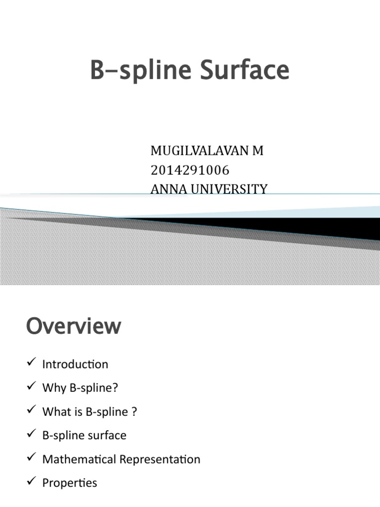 B-Spline Surface: Introduction & Properties | PDF