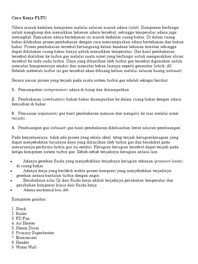 PLTU Step by Step | PDF | Teknologi & Rekayasa