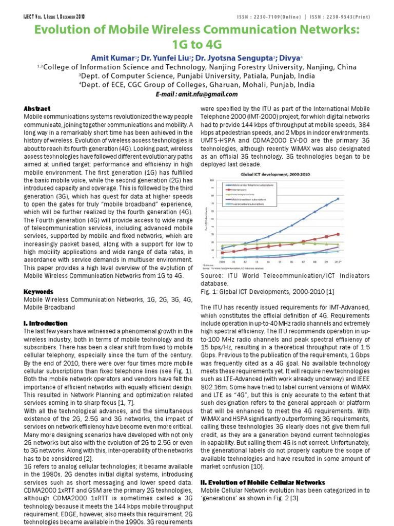 Evolution of Mobile Wireless Communication Networks | PDF | 3 G | 4 G