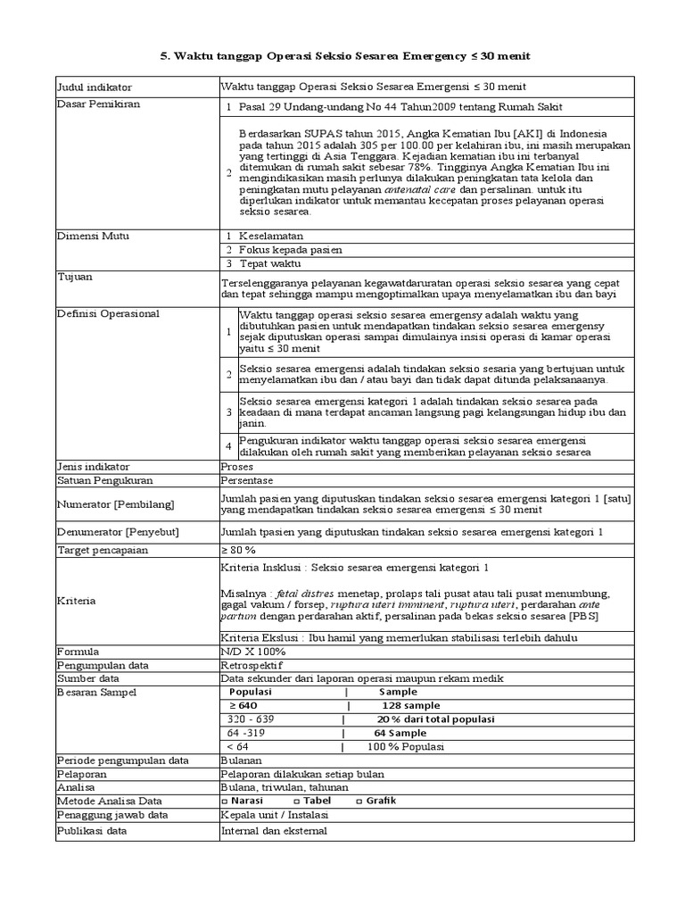 Waktu Tanggap SC Emergensi Kategori 1 | PDF