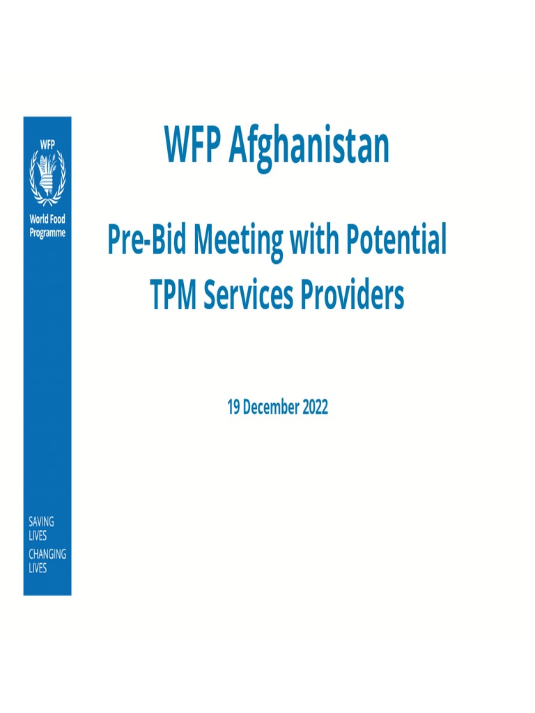 Providing Transparency and Fairness: A Pre-Bid Meeting Summary for Potential Third-Party ...