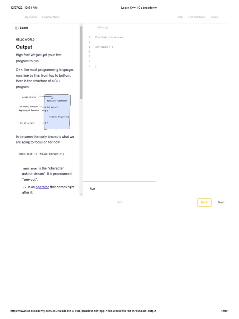 Learn C++ - Codecademy | PDF | Systems Engineering | Computer Engineering Learn C++ - Codecademy | PDF | Systems Engineering | Computer Engineering