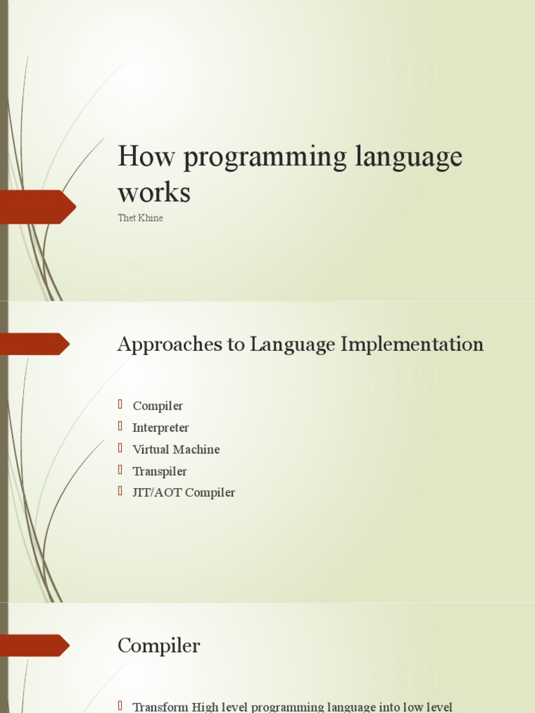 How Programming Langauge Works | PDF | Parsing | Java Virtual Machine