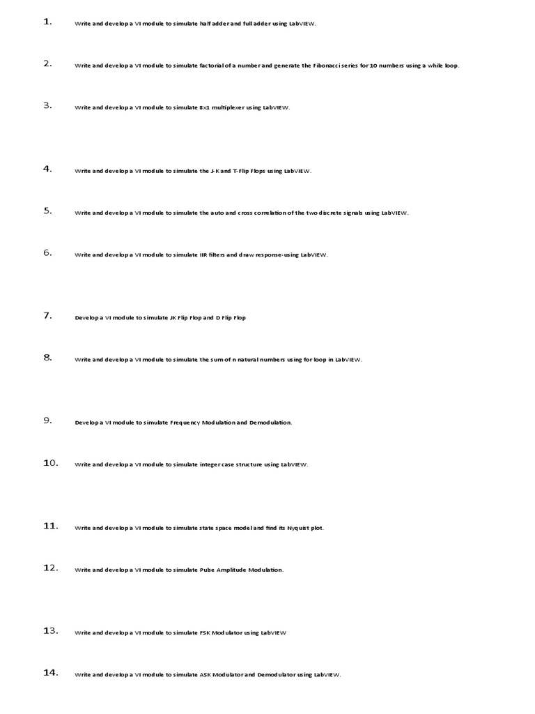 LabVIEW Simulation Modules Guide | PDF | Modulation | Signal Processing