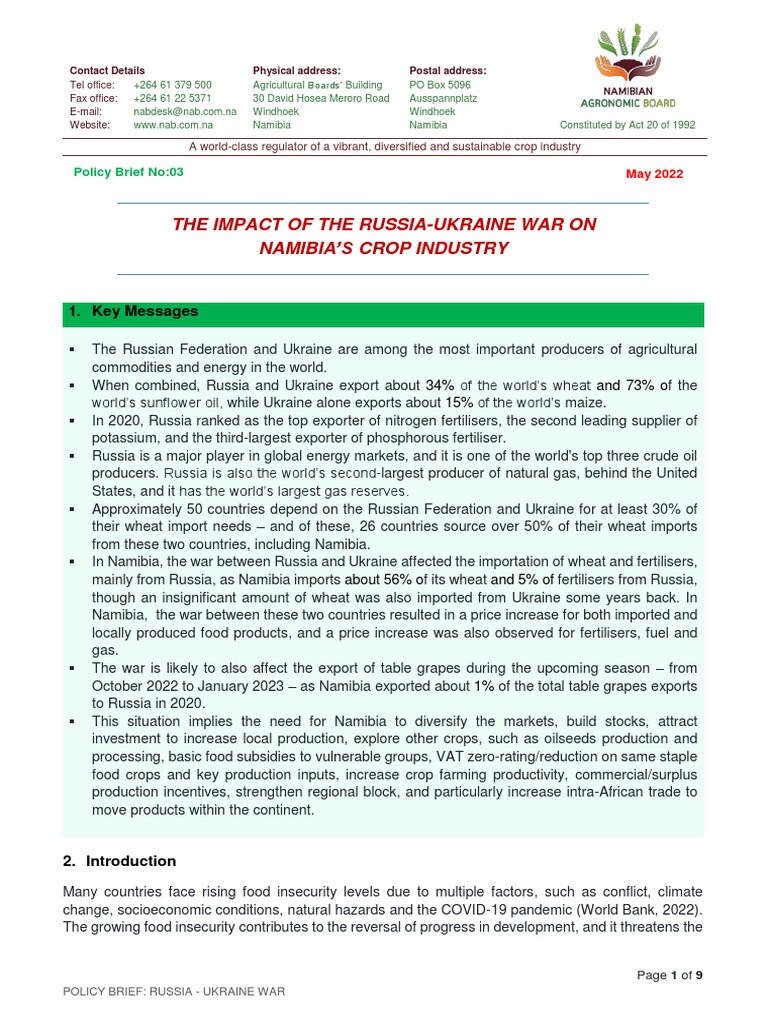 NAB Policy Brief May 2022 | Download Free PDF | Foods | Food Security