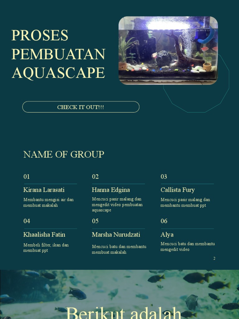 Project Penelitian Aquascape | PDF