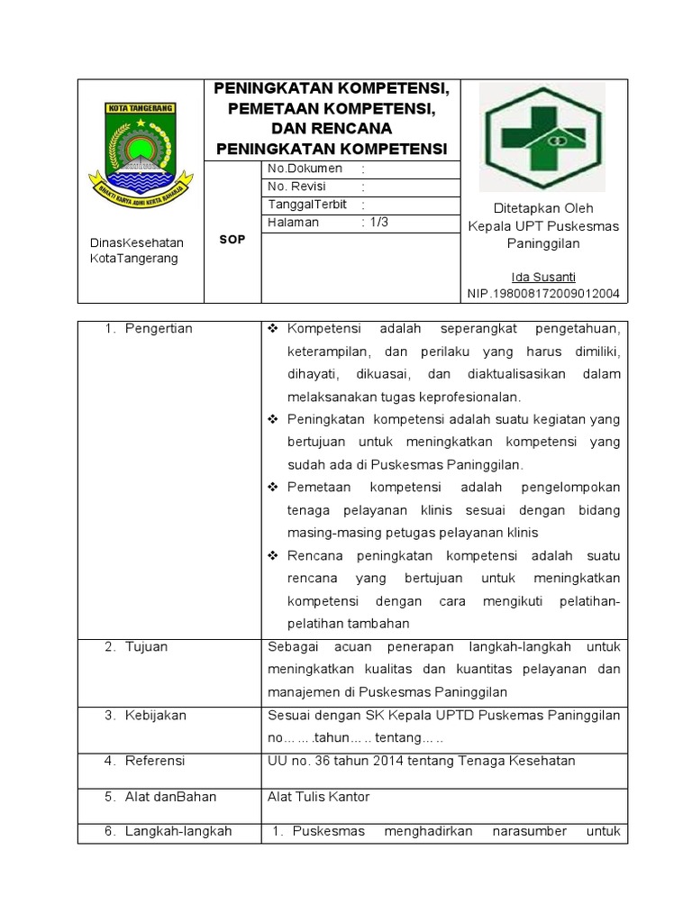 Sop Peningkatan Kompetensi | PDF | Bisnis