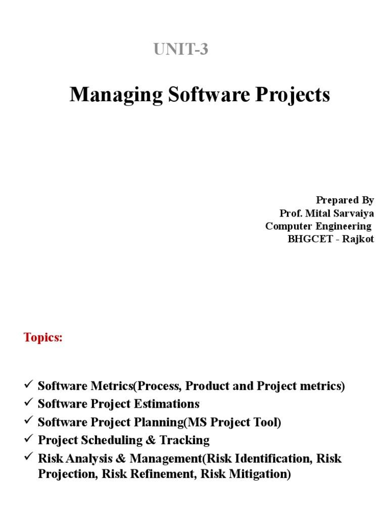 Software Project Management Guide | PDF | Risk | Feasibility Study