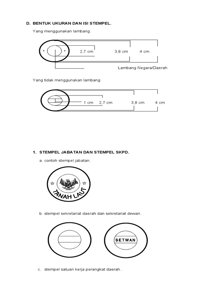 Ukuran dan Bentuk Stempel Resmi | PDF | Komputer | Teknologi & Rekayasa
