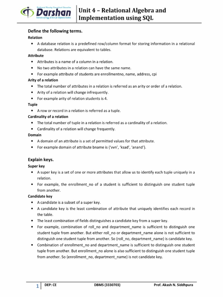 Rdbms Unit 4 2 Pdf