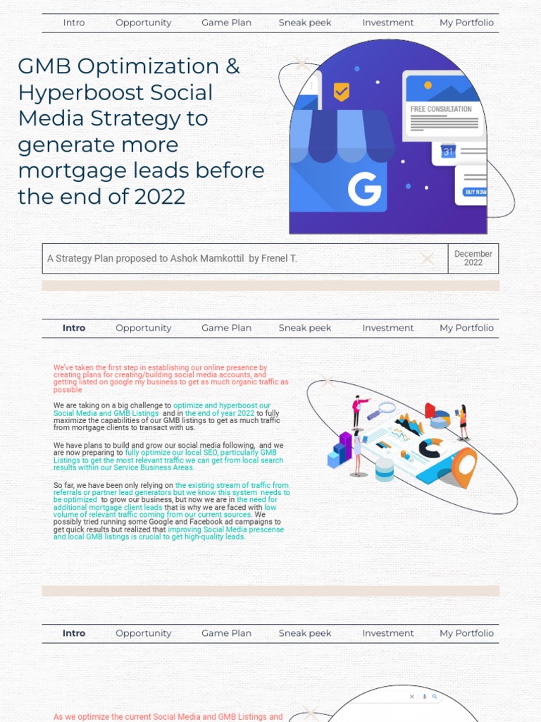 Google My Business - Social Media Marketing - Strategy Proposal Deck | PDF | Search Engine ...