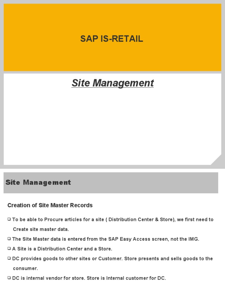 Site Management | PDF