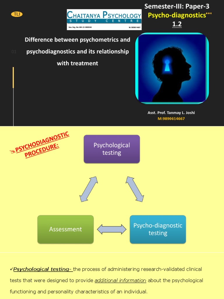 The Relationship Between Psychometrics, Psychodiagnostics, and Their ...