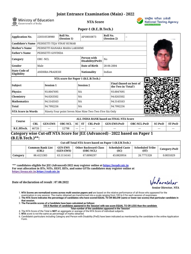 Teja | Download Free PDF | Qualifications | Student Assessment And Evaluation