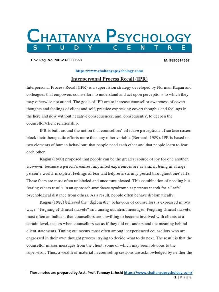 Models of Counselling | Download Free PDF | Psychotherapy | Psychology