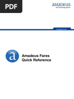 QUICK GUIDE Amadeus Ticketing Entries | PDF | Credit Card | Fare