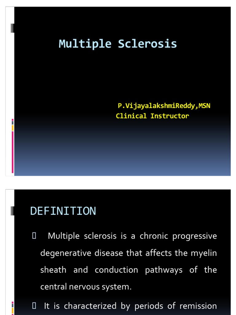Multiple Sclerosis | Download Free PDF | Multiple Sclerosis | Urinary ...